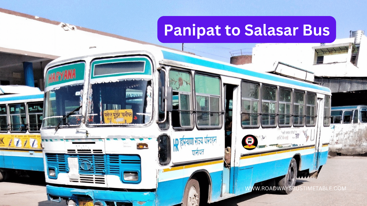 Panipat to Salasar Balaji Bus Time Table