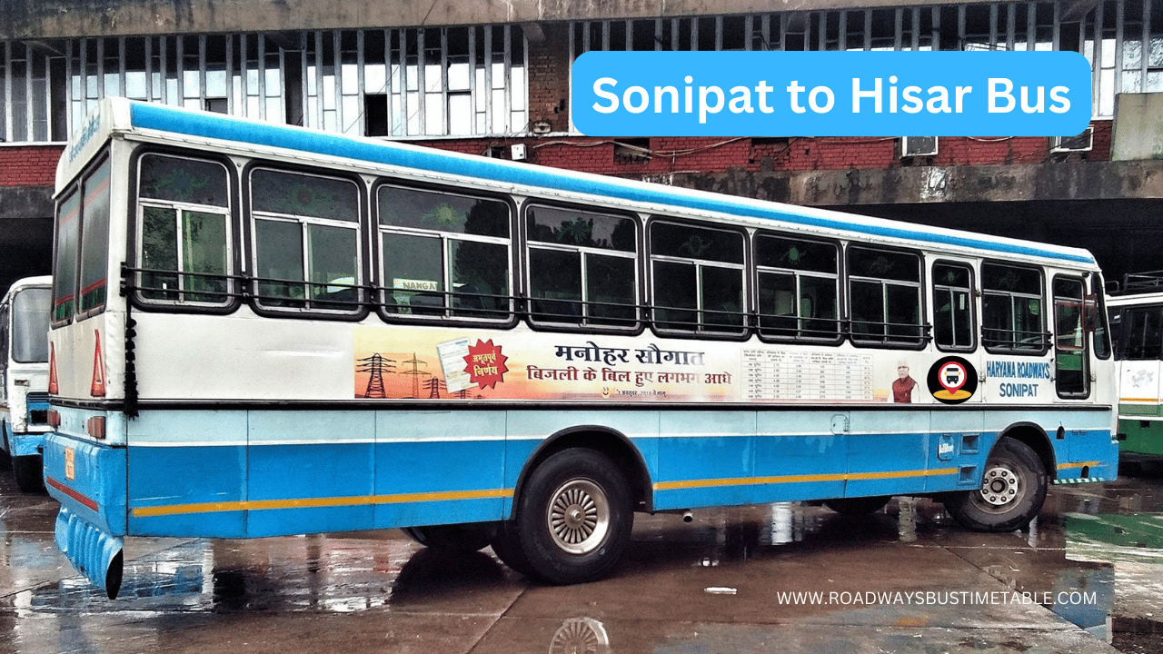 Sonipat to Hisar Bus Time Table