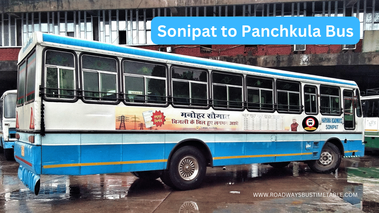 Sonipat to Panchkula Bus Time Table