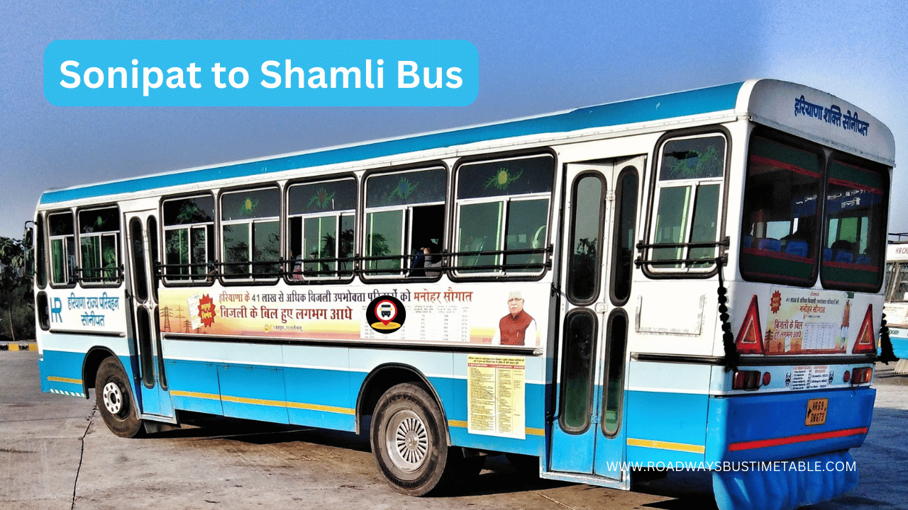 Sonipat to Shamli Bus Time Table